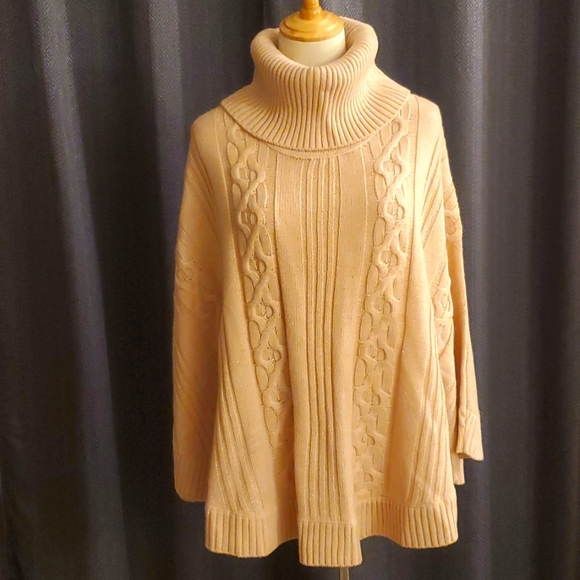 Black Rivet | Sweaters | Black Rivet Glittery Cowl Neck Poncho | Poshmark